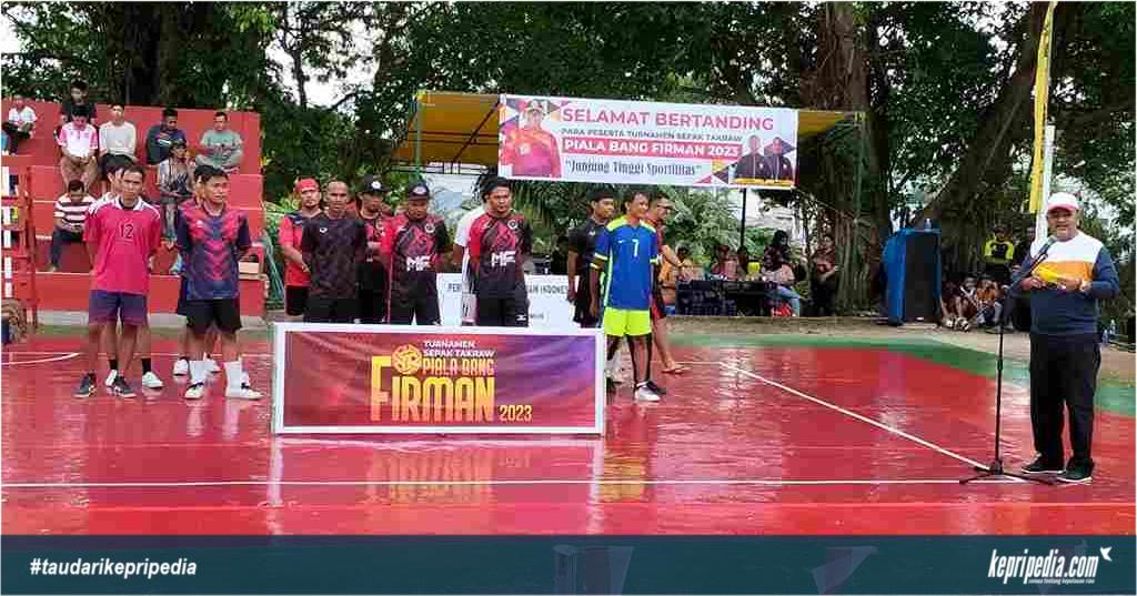 Bupati Rafiq Buka Turnamen Sepak Takraw Piala 'Bang Firman' Tahun 2023